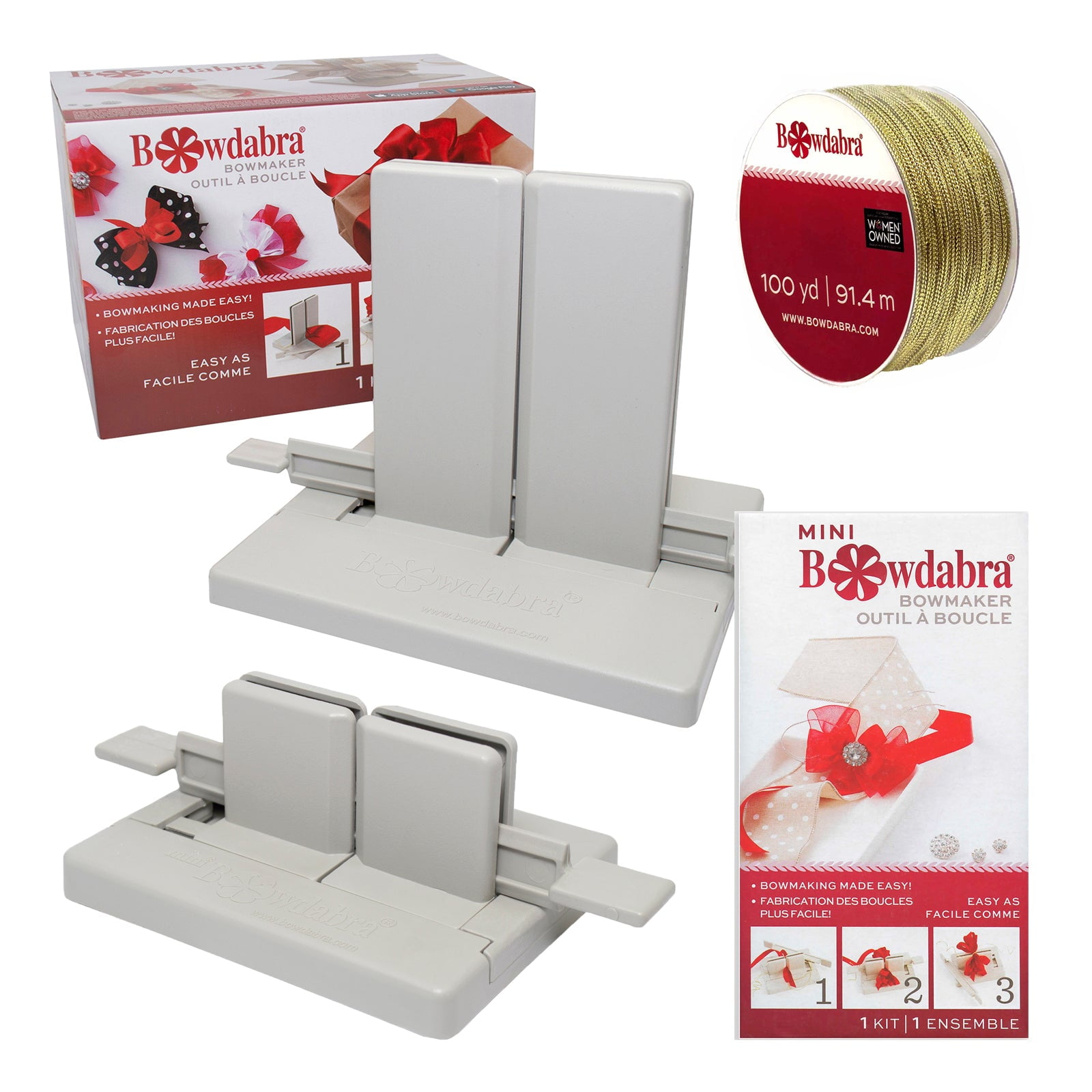 Morex x Bowdabra Combo, Bow Maker, Mini Bow Maker, and 100 yd Gold Wire ...