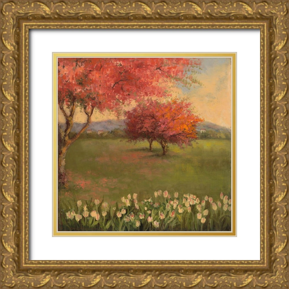 Morey, Booker 12x12 Gold Ornate Wood Framed with Double Matting Museum ...