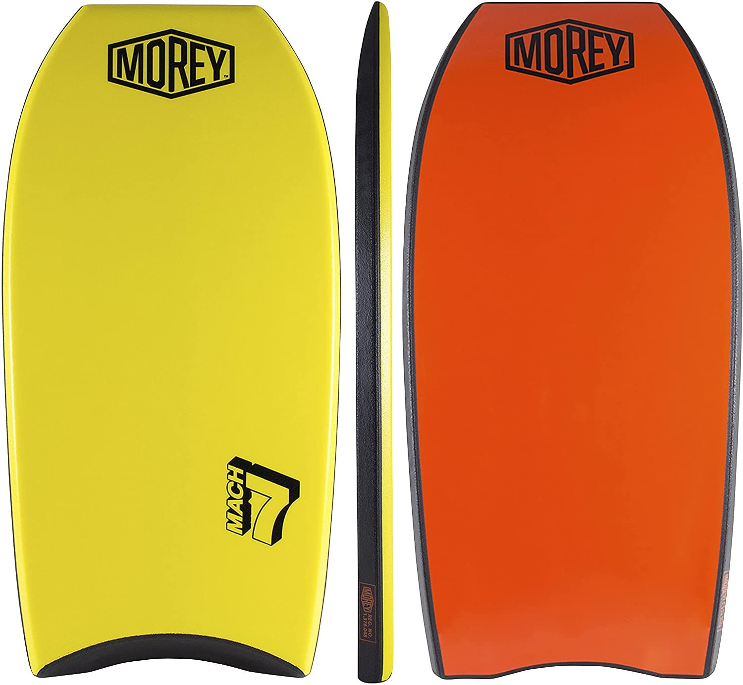 Morey Mach 7 Elite 41 Inch Beach Surf Bodyboard - PE Core, TC8 Deck ...