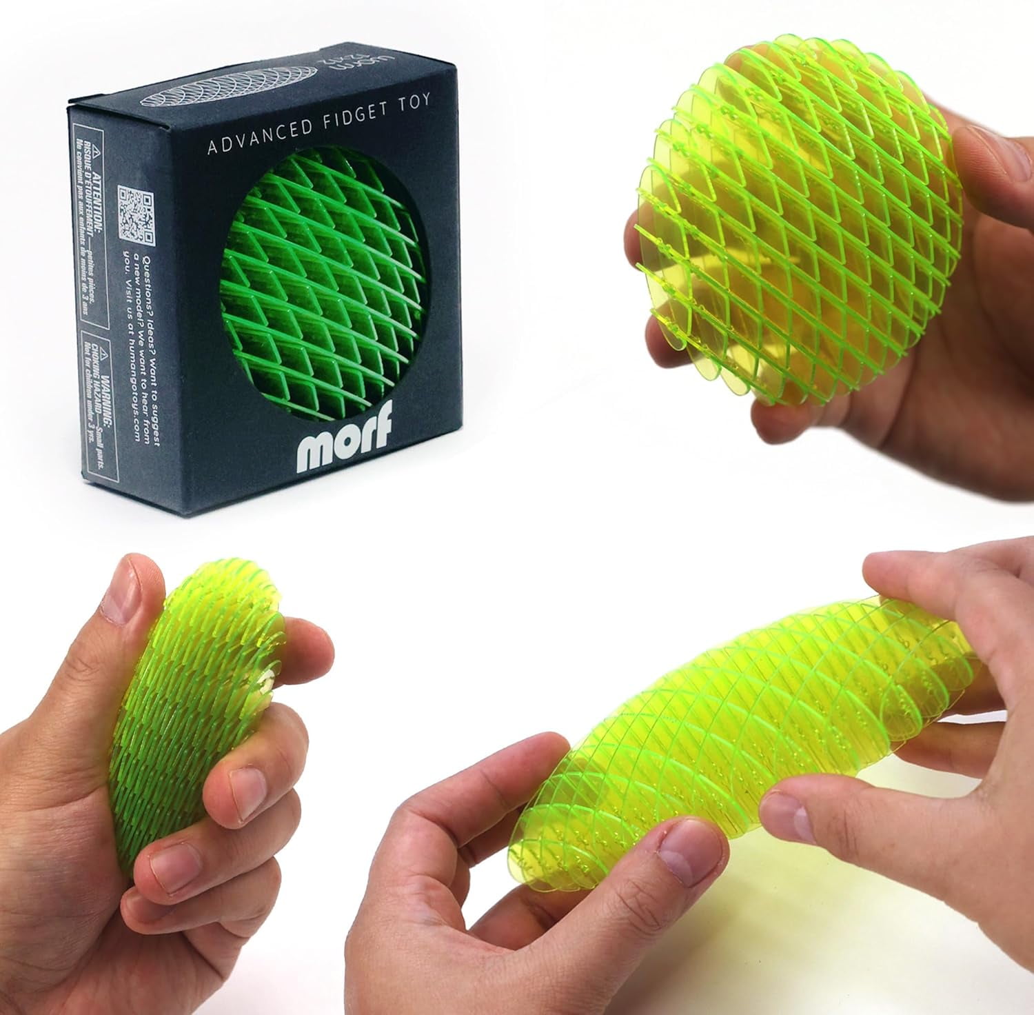 Morf Fidget Worm Toy - Desk Fidgets for Adults - Quiet Worm Fidget Toy ...