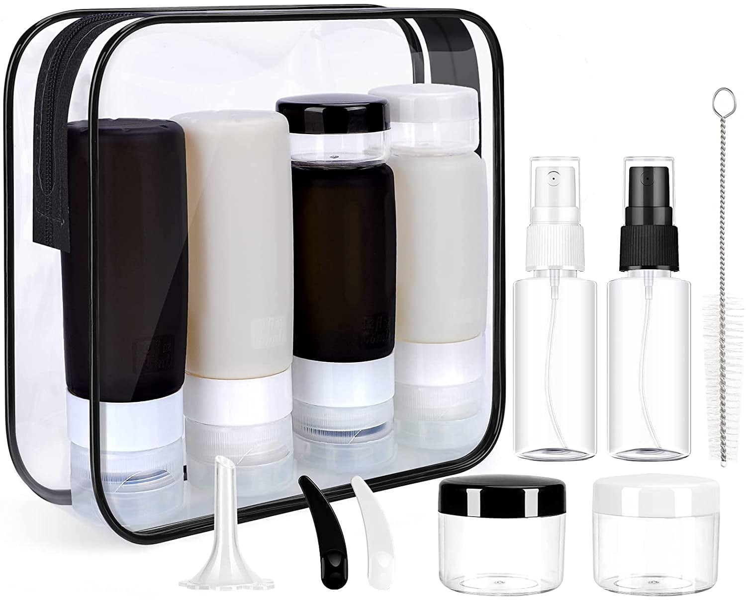 Miami CarryOn TSA Approved Food Grade Silicone Travel Bottle Pair, FDA ...