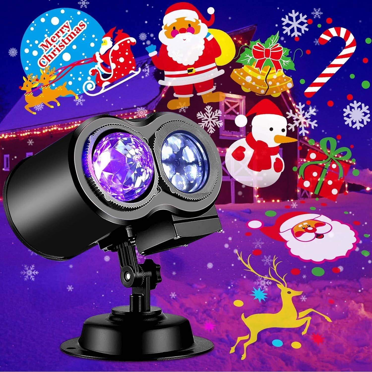 Morfone Christmas Projector Lights Outdoor 2024 Upgraded Holiday ...