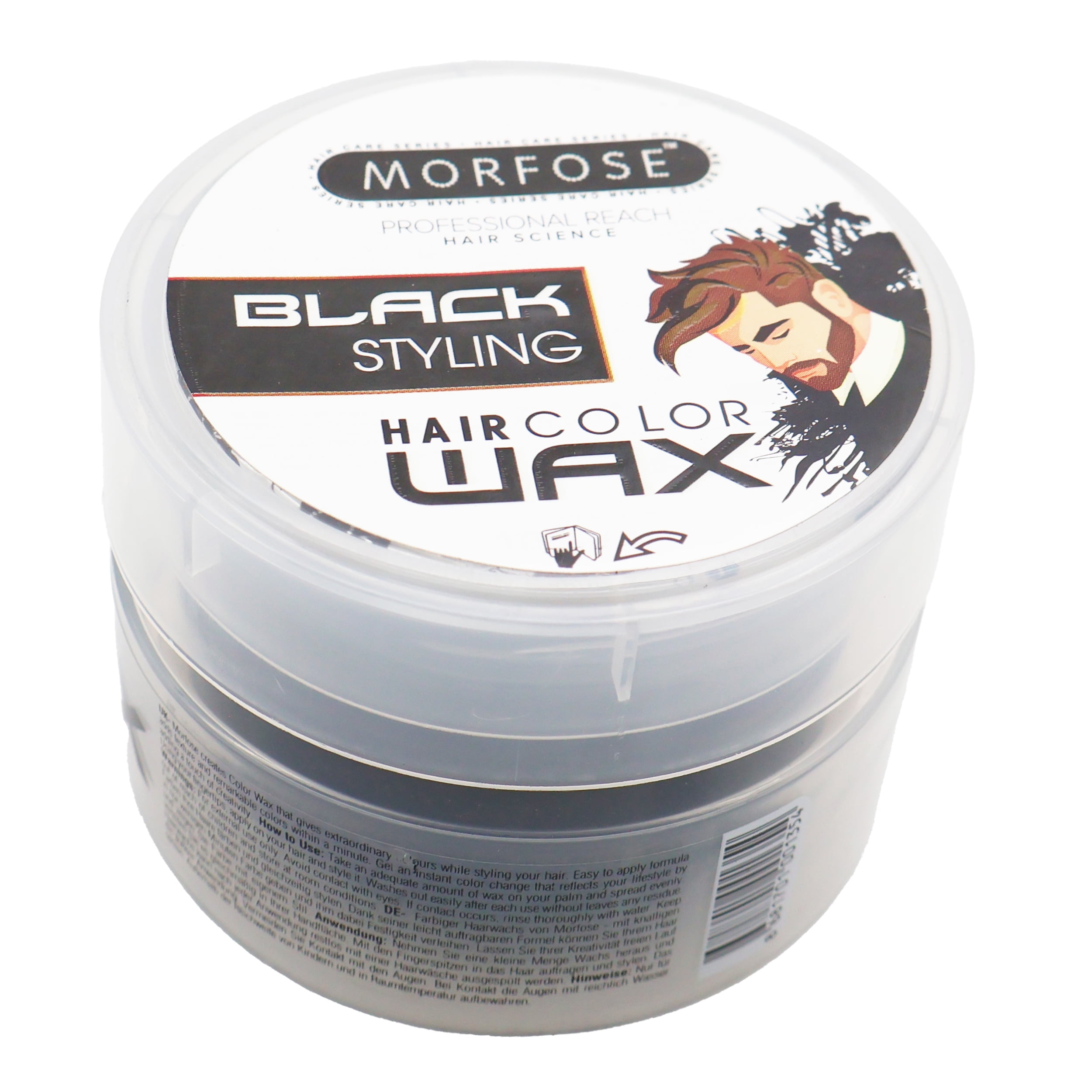 Morfose Ossion Hair Color Wax, Black, 3.38 oz 100ml - Walmart.com