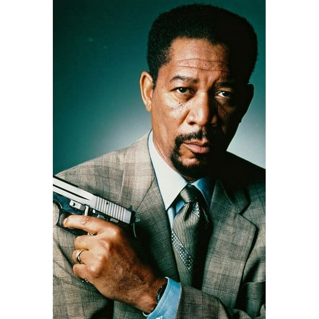Morgan Freeman Holding Gun 24X36 Poster - Walmart.com