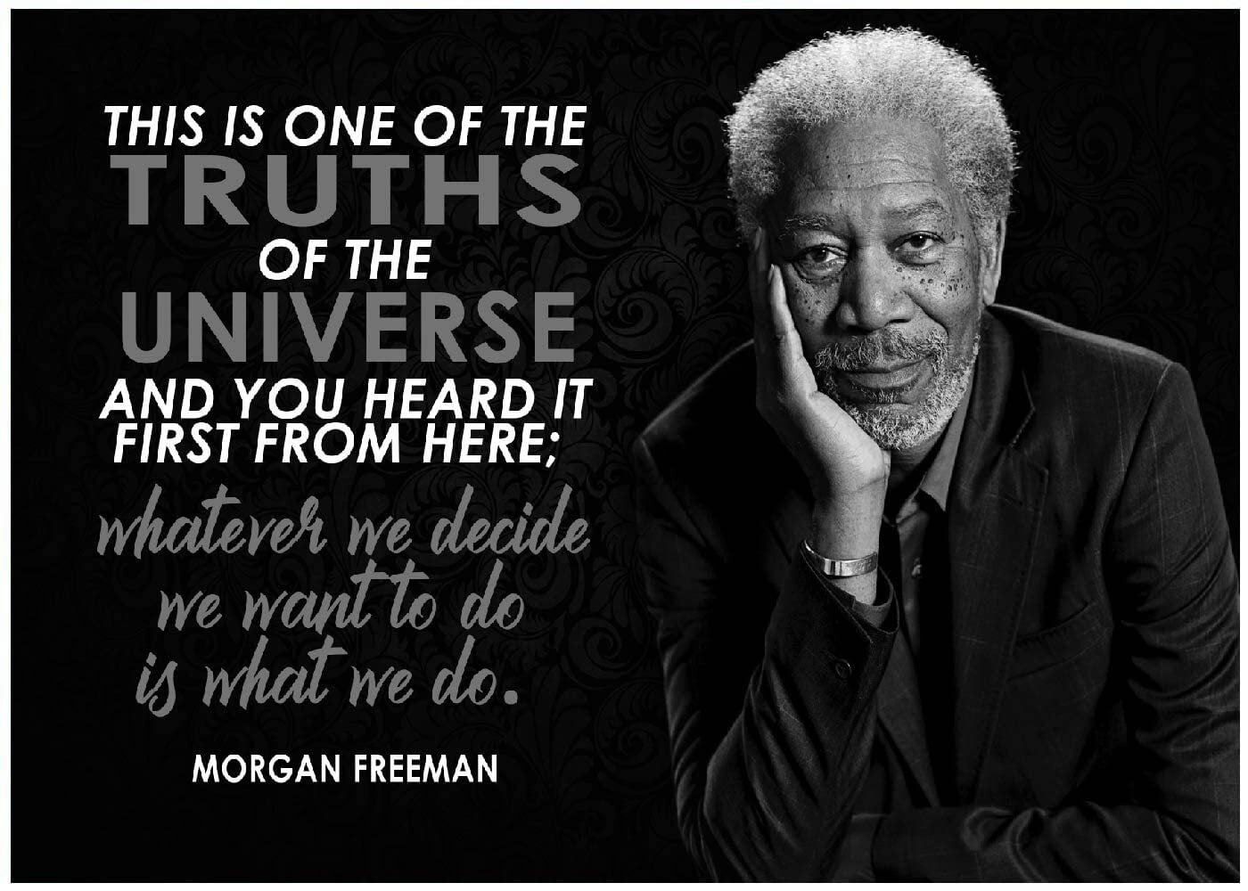 Morgan Freeman Motivational Poster Quote Inspirational Quotes Classroom ...