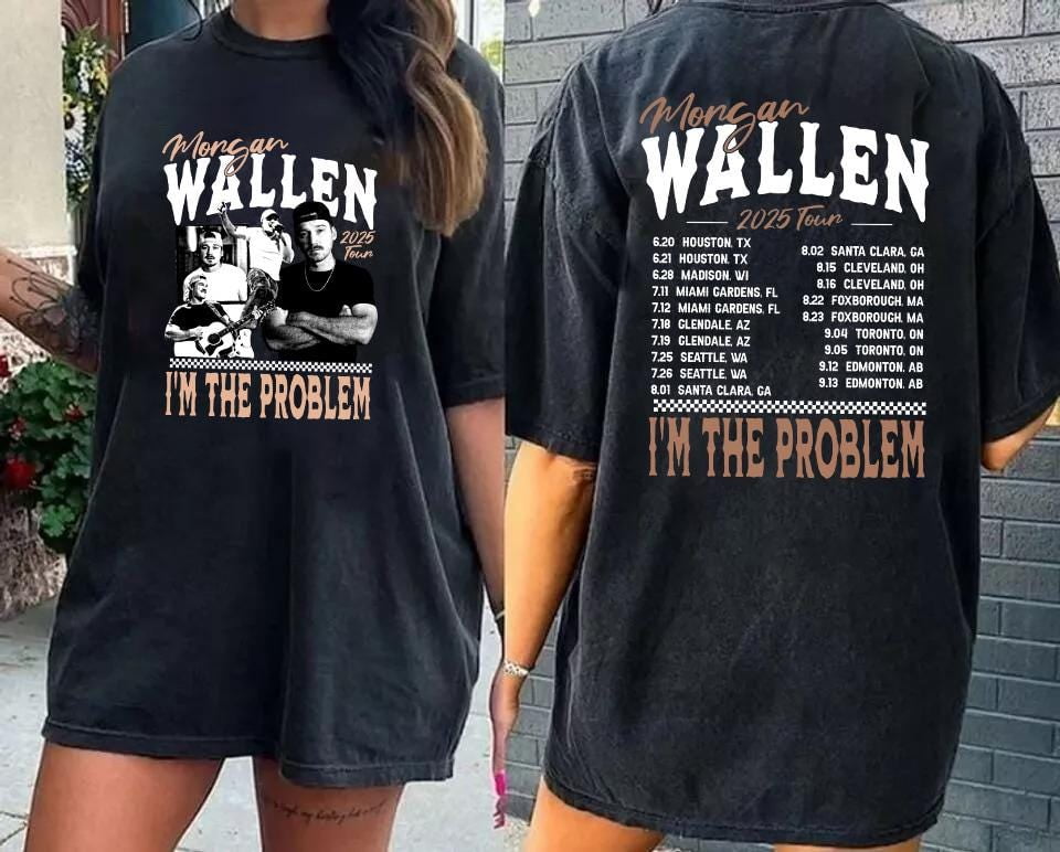 Morgan I'm The Problem Tour 2025 T-Shirt, Wallen Concert 2025, Mor-gan ...