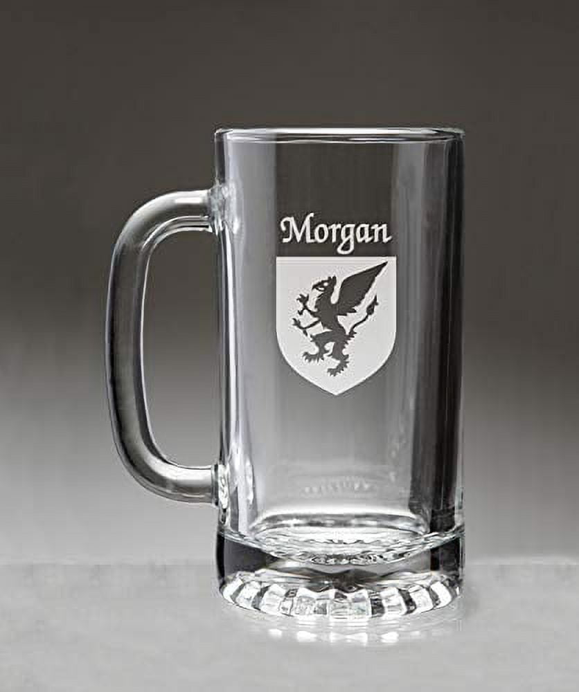 Morgan Irish Coat of Arms Glass Beer Mug (Sand Etched) - Walmart.com