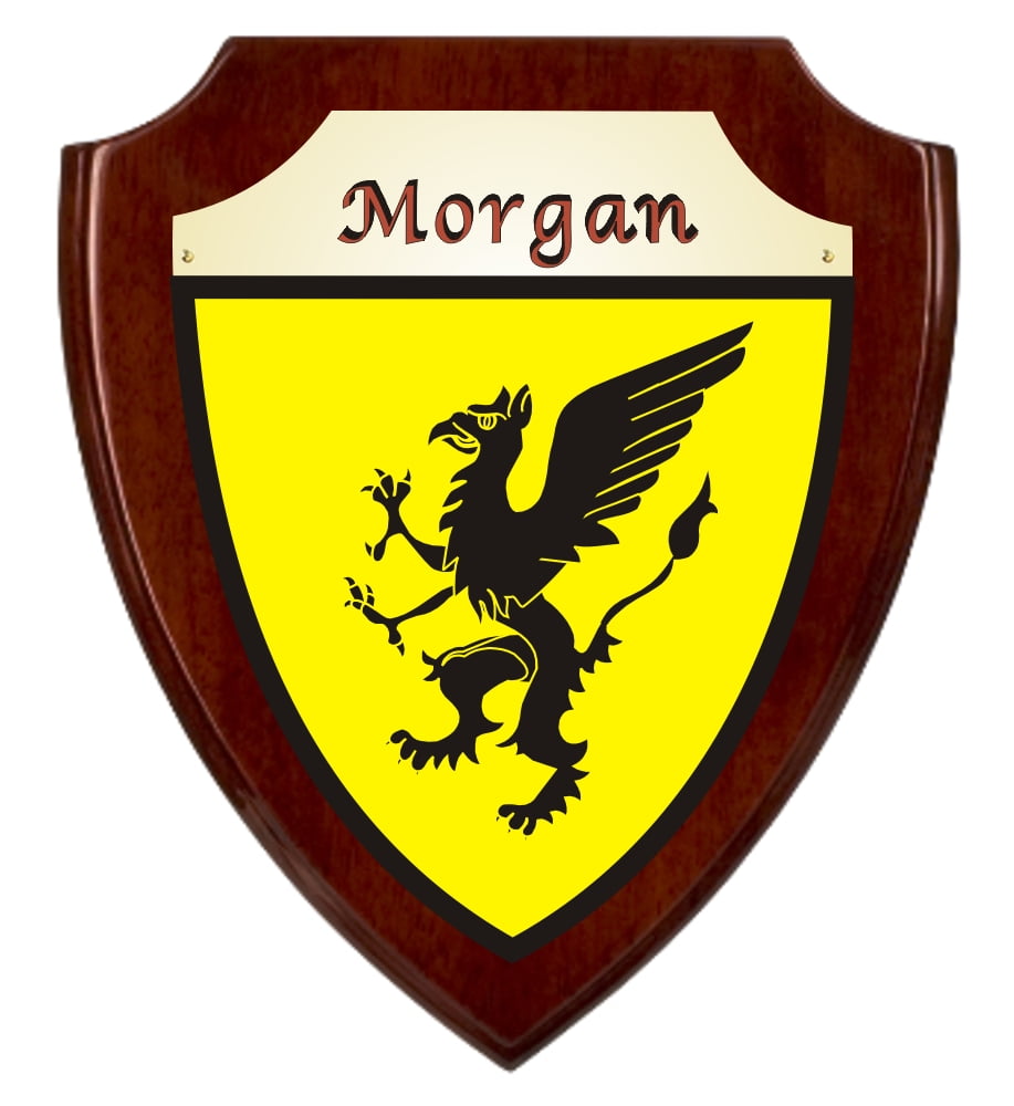 Morgan Irish Coat of Arms Shield Plaque - Rosewood Finish - Walmart.com