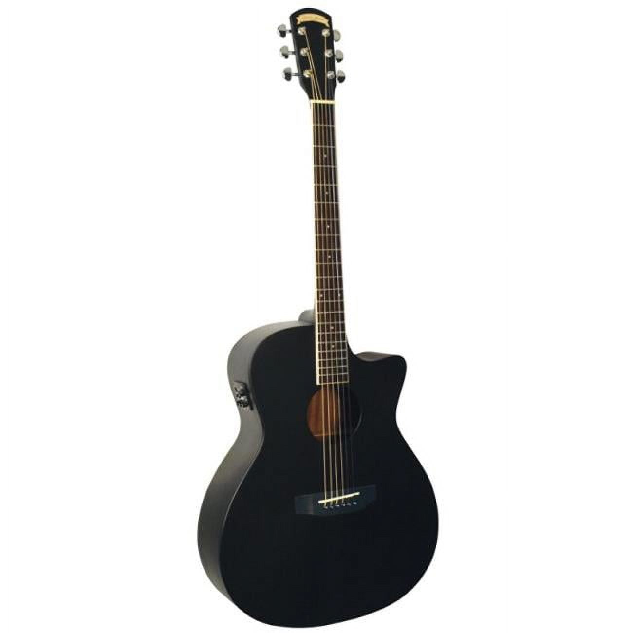 Morgan Monroe MG-505BK/E Acoustic Electric Guitar, Matte - Walmart.com