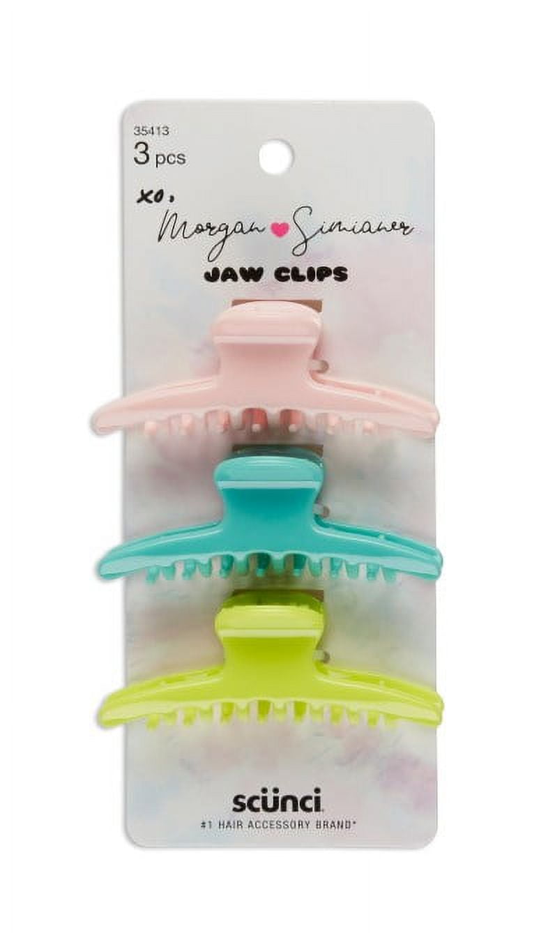 Morgan Simianer xo Scunci Color Jaw Clips, 3CT - Walmart.com