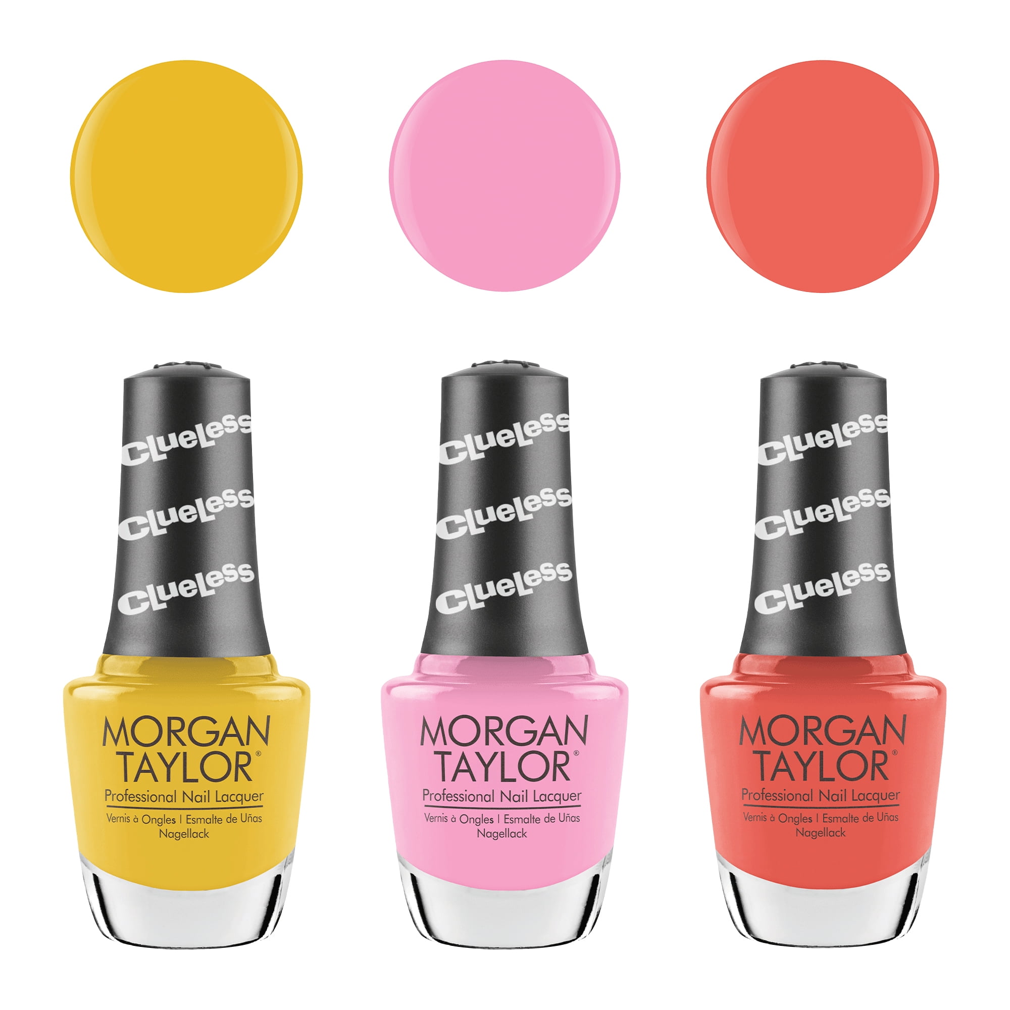 Morgan Taylor Clueless Collection Nail Lacquer Polish Manicure 3 Color ...