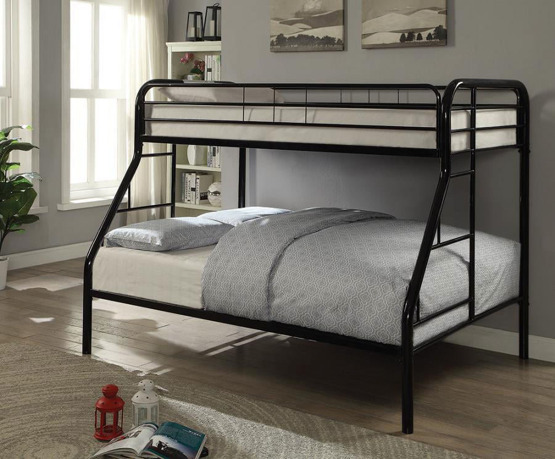 Morgan Black Twin Full Bunk Bed - Walmart.com