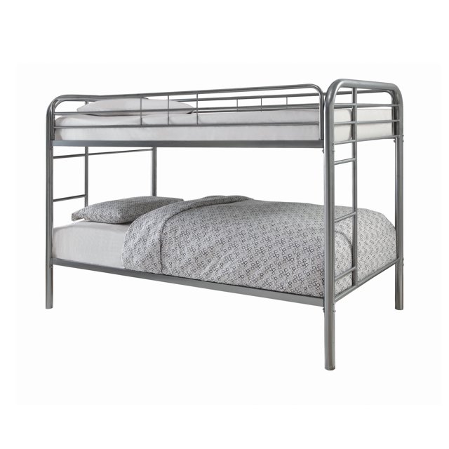 Morgan Twin over Twin Bunk Bed Silver - Walmart.com
