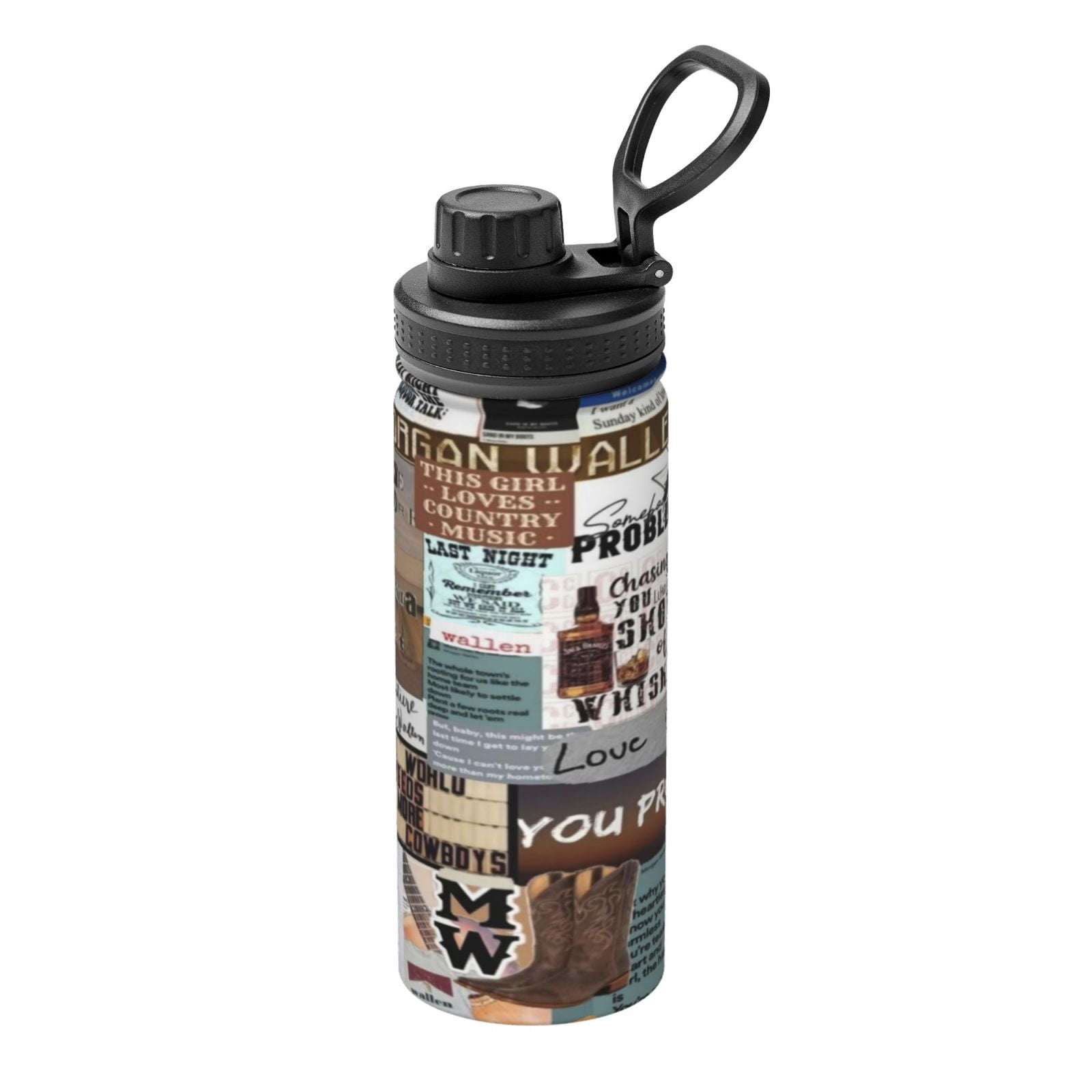 Morgan Wallen 18oz Insulated Water Bottle With Handle, Stainless Steel ...