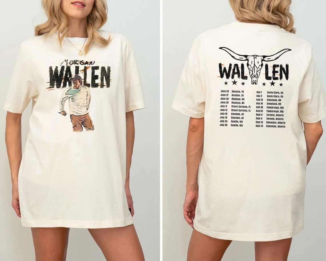 Morgan Wallen 2025 Tour Shirt | Vintage Country Music Tee | Double ...