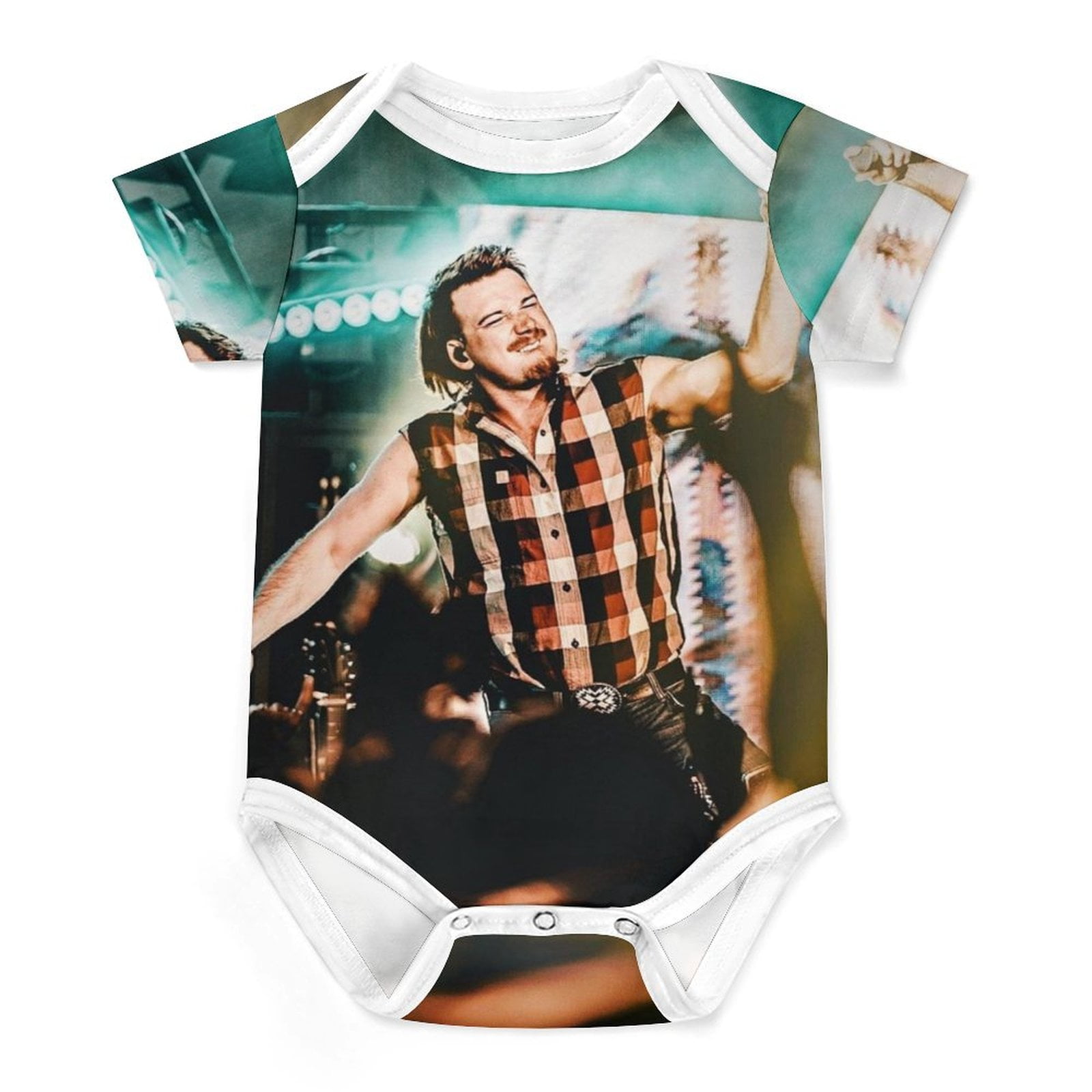 Morgan Wallen Baby Boy Girl Short Sleeve Romper Clothing Set Print ...