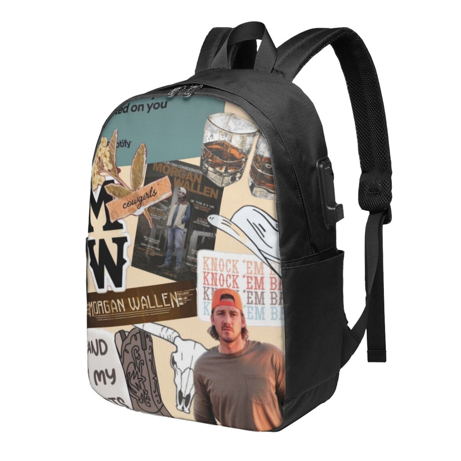 Morgan Wallen Backpack Book Bags Casual Daypack For Travel Work Office ...