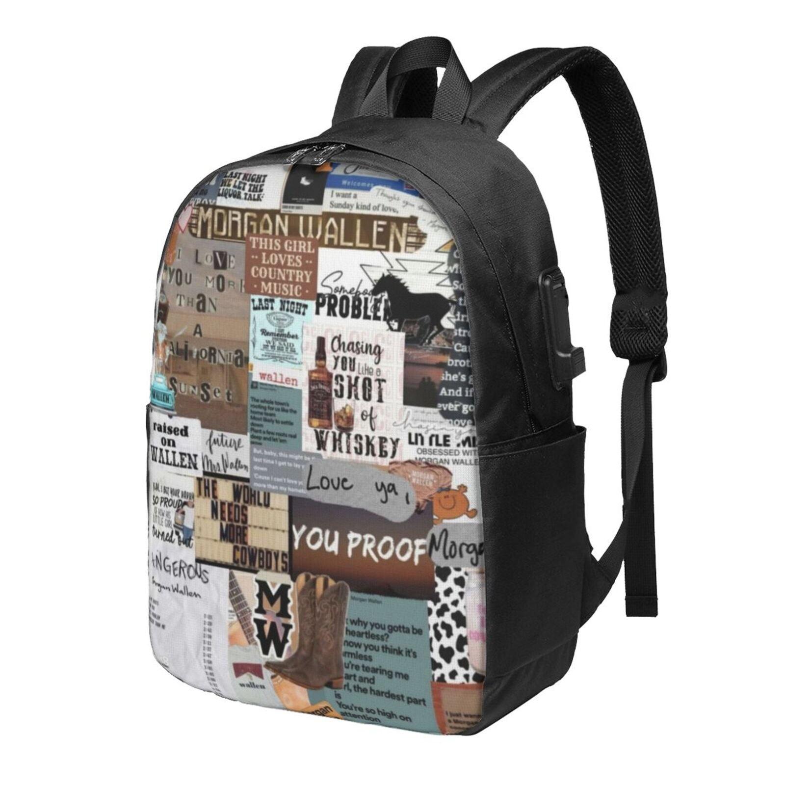 Morgan Wallen Backpack Book Bags Casual Daypack For Travel Work Office ...