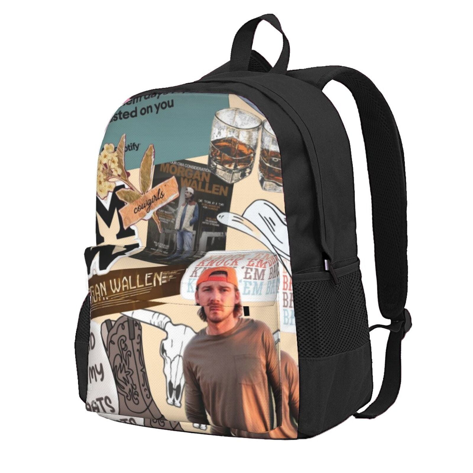 Morgan Wallen Backpack Book Bags Casual Daypack For Travel Work Office ...