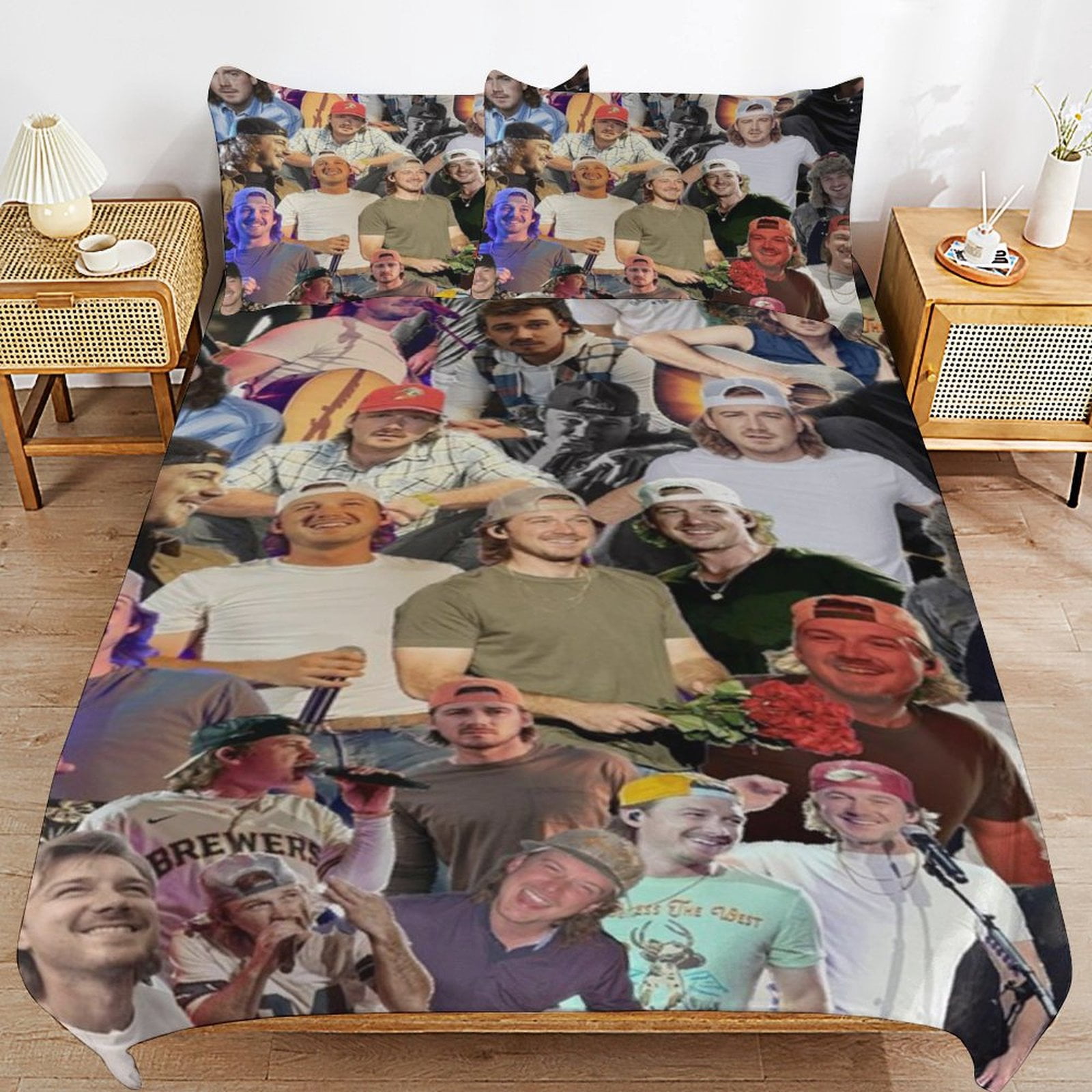 Morgan Wallen Bed Duvet Cover Cartoon Bedding Sets 3D Lightweight 3 ...