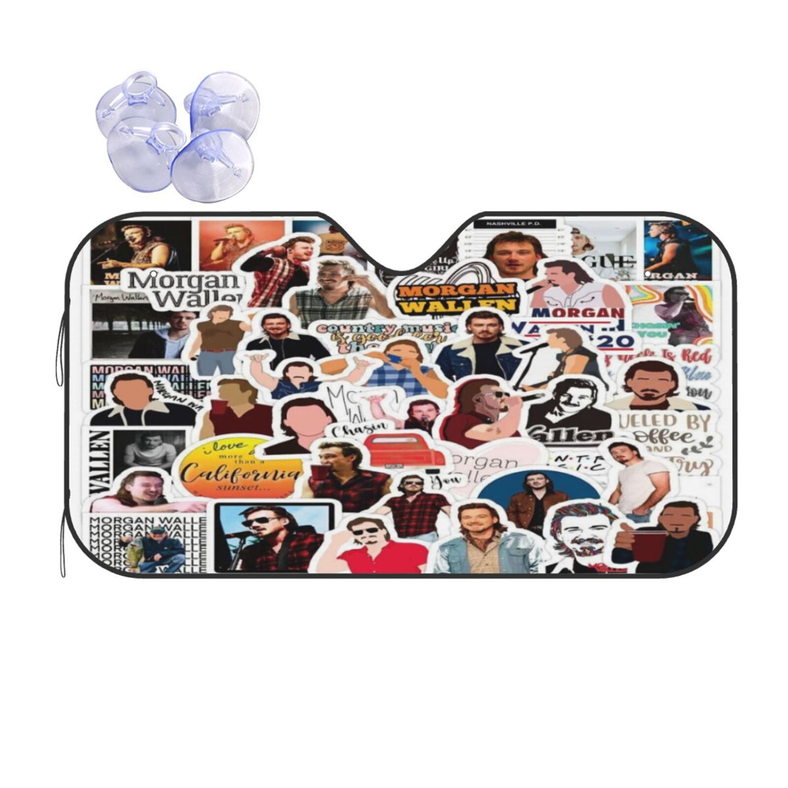 Morgan Wallen Car Sun Shade Windshield Cartoon Sun Shade for Car Truck ...