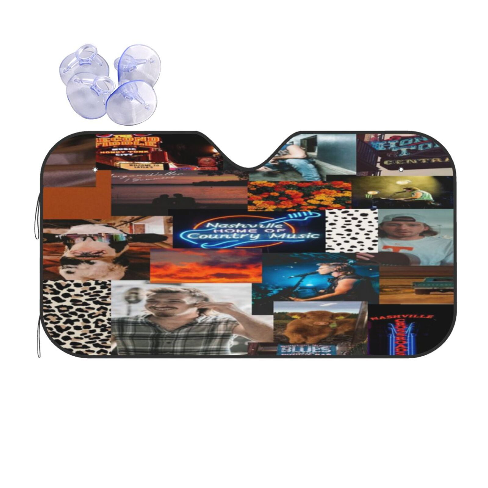 Morgan Wallen Car Sun Shade Windshield Cartoon Sun Shade for Car Truck ...