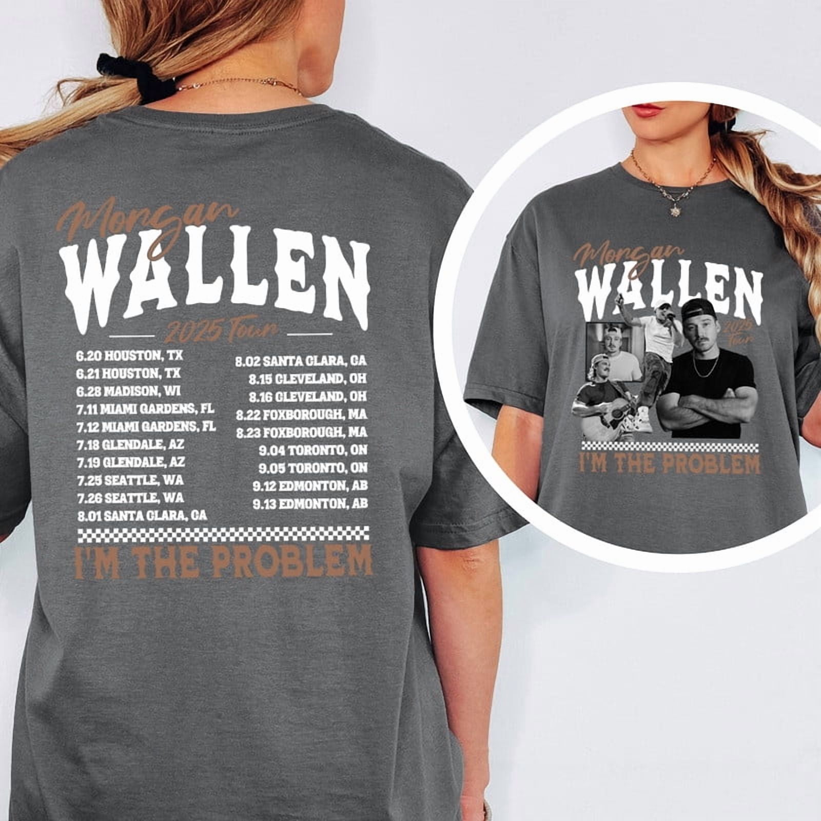 Morgan Wallen I'm The Problem 2025 Tour T-Shirt - Two-Sided Morgan ...