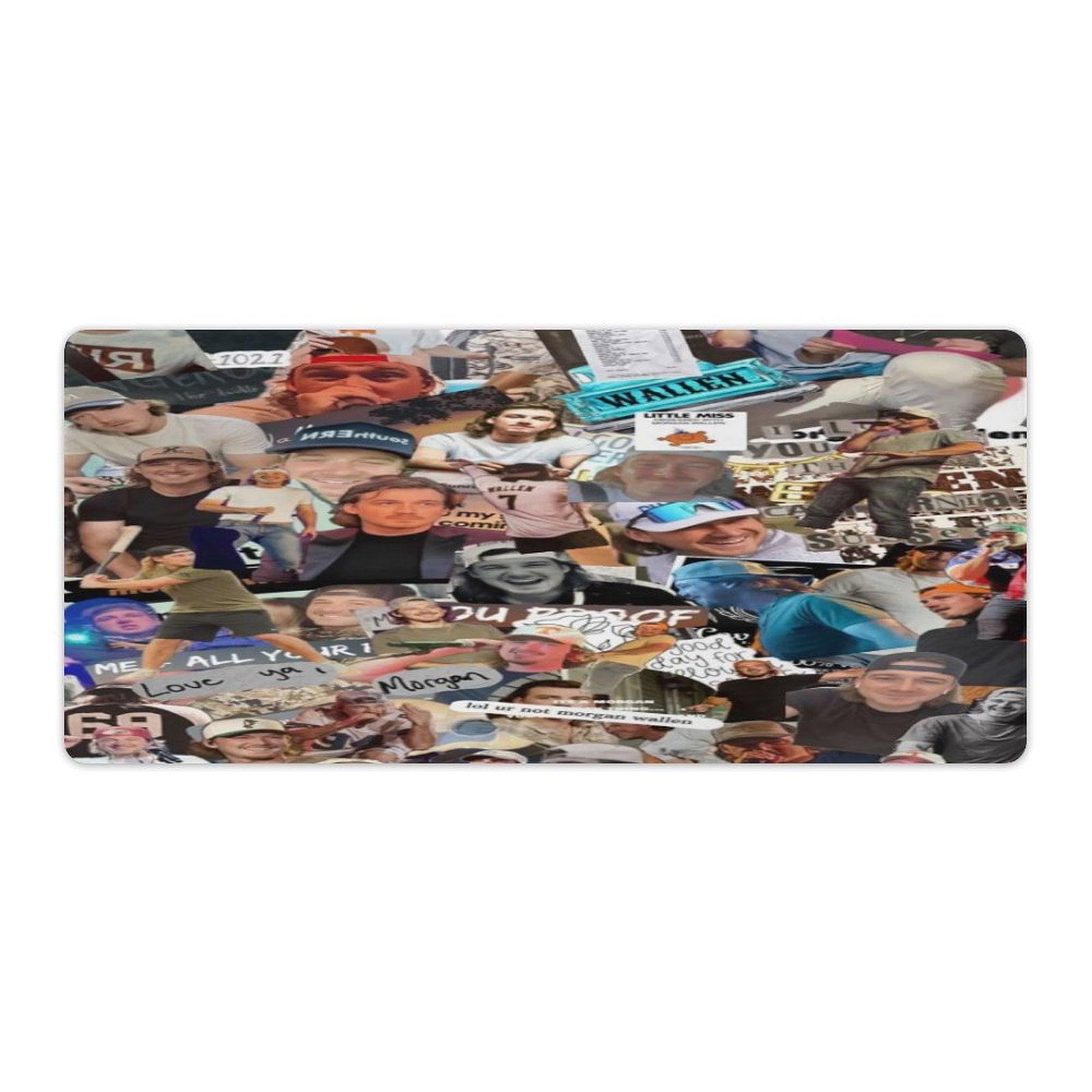 Morgan Wallen Large Mouse Pad with Stitched Edge Rubber Mouse Mat ...