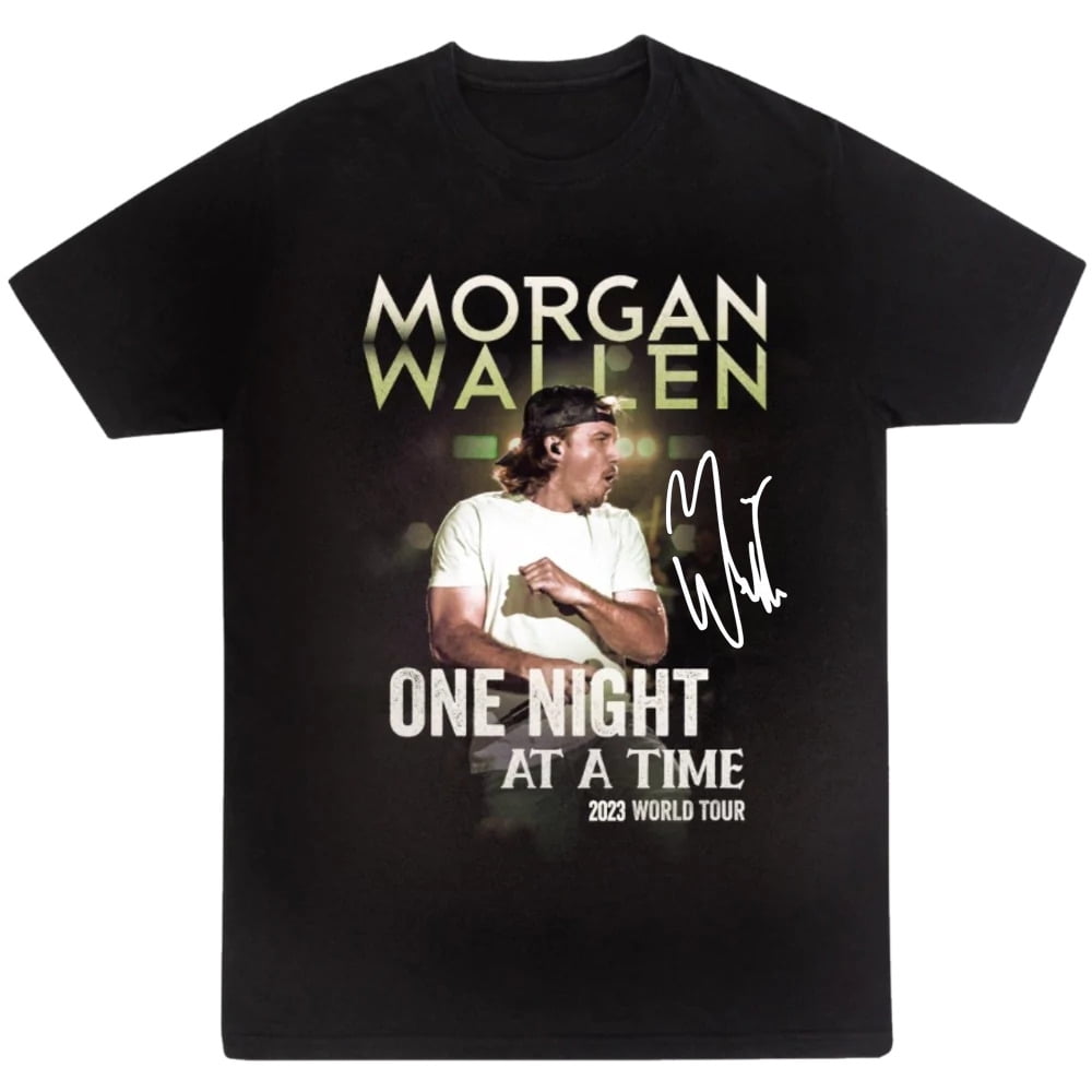 Morgan Wallen One Night At A Time 2023 Tour Cotton Black Unisex Shirt ...