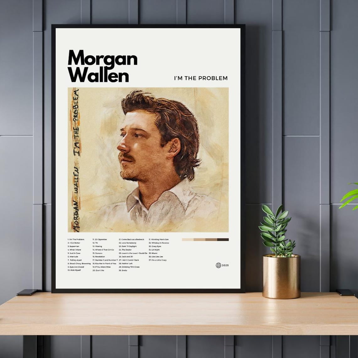 Morgan Wallen Print, I’m the Problem Album Wall Art, Unframed Poster ...