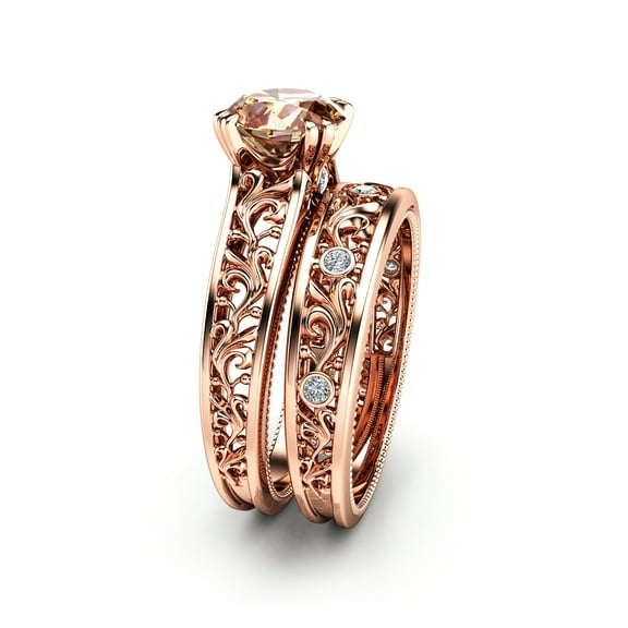 Morganite Unique Gemstone Engagement Ring - Walmart.com