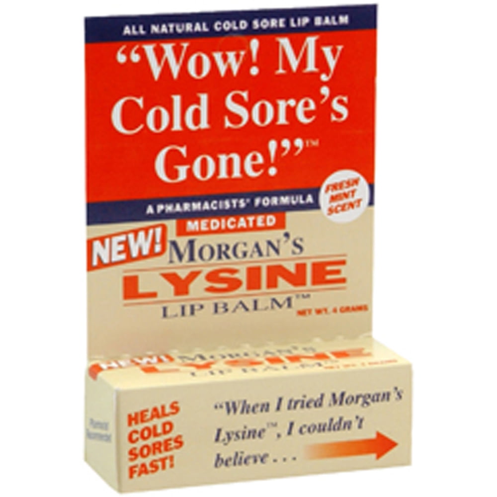 Morgans Medicated Lysine Lip Balm, 0.17 Oz. for Cold Sore Treatment ...