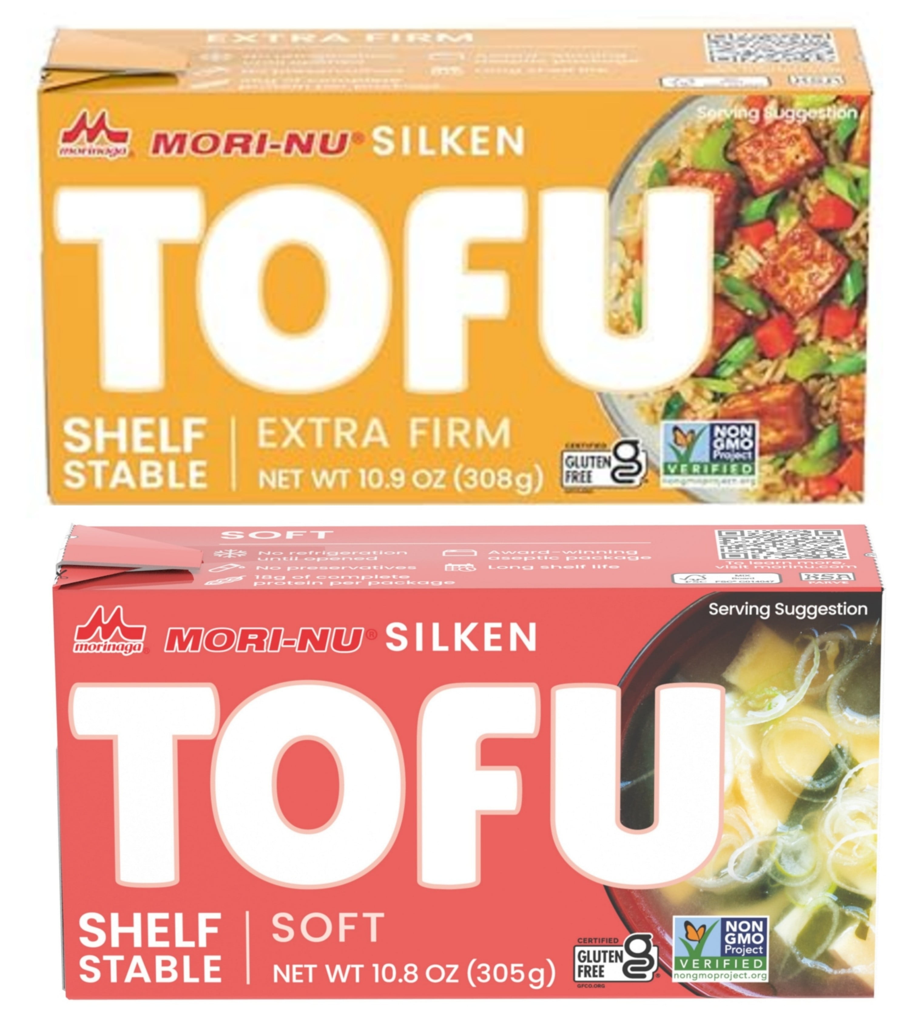 Mori-Nu Silken Tofu Variety Pack, Extra Firm & Soft, Shelf-Stable Plant ...
