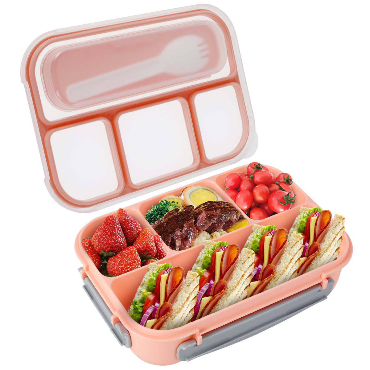 Morima Lunch Box 1300ML 4 Compartments BPA Free Bento Box Sealed Leak ...