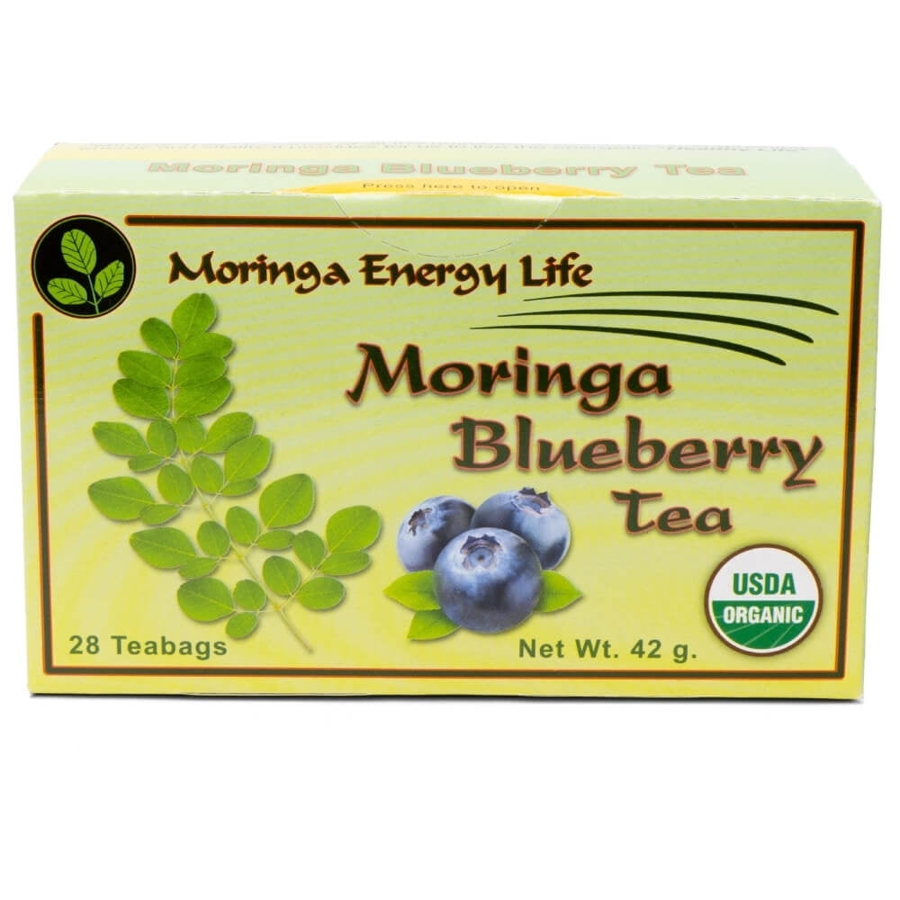 Moringa Blueberry Tea Bags Organic by Moringa Energy Life, 28 Tea Bags ...