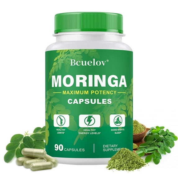 Moringa Capsules | 800mg Pure Moringa Powder Capsules – Supports Energy ...