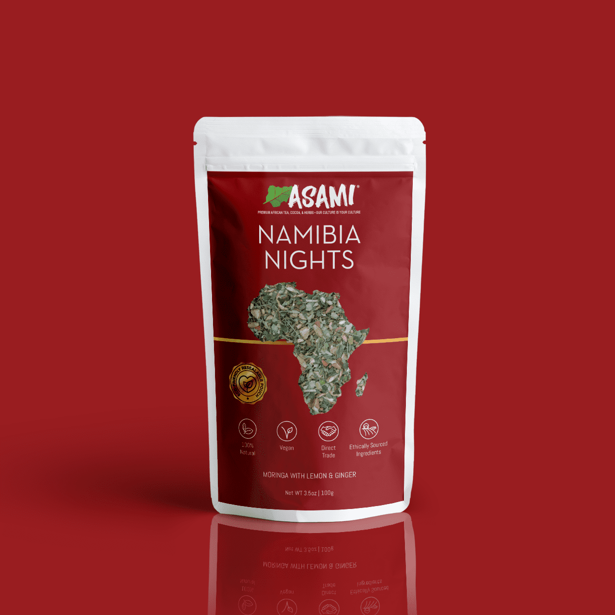 Moringa Lemon Ginger | Namibia Nights African Tea - Loose Leaf Tea (3 ...