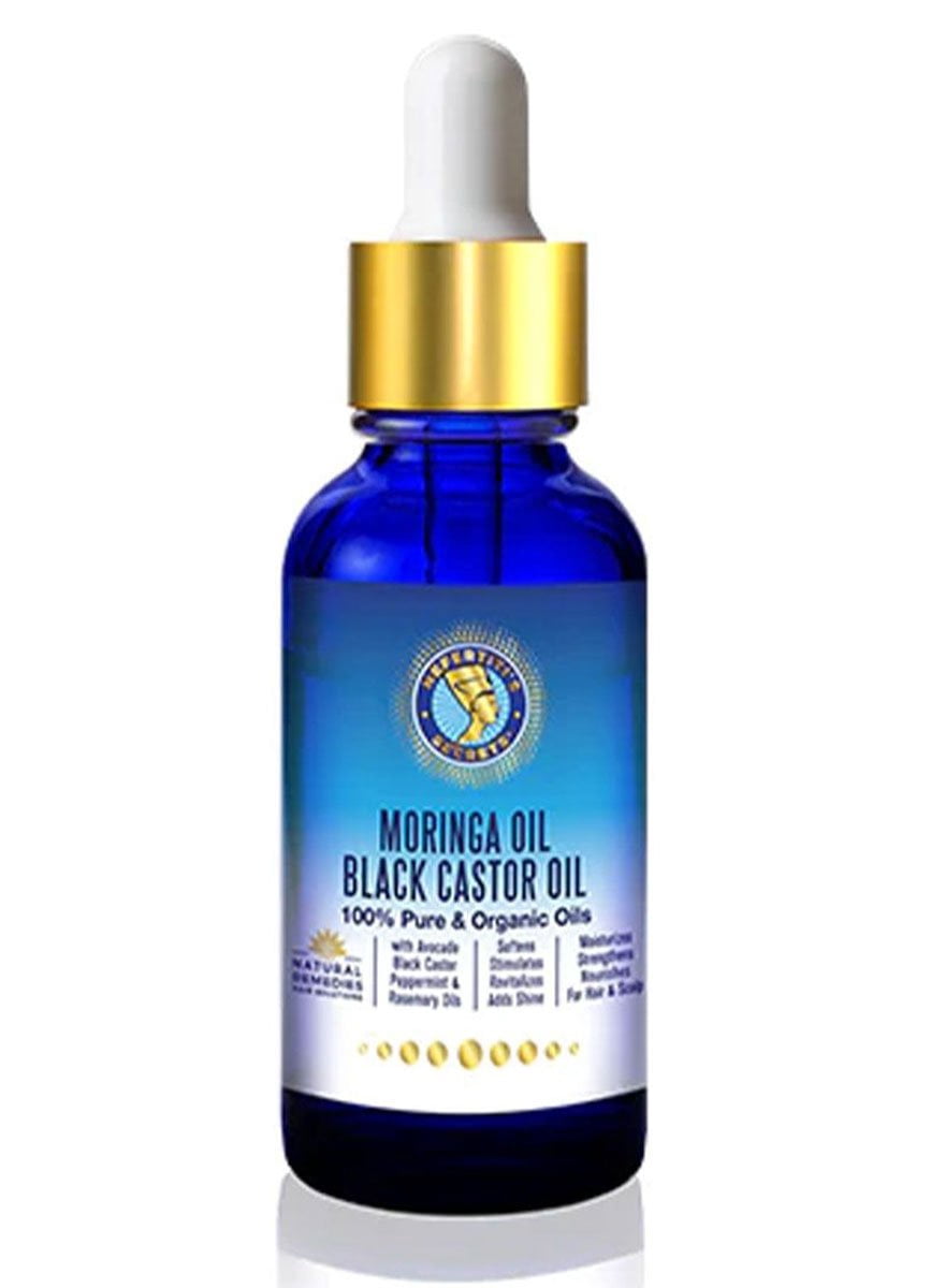 Moringa Oil Black Castor Oil By Nefertiti's Secret (2oz) Hair Styling ...