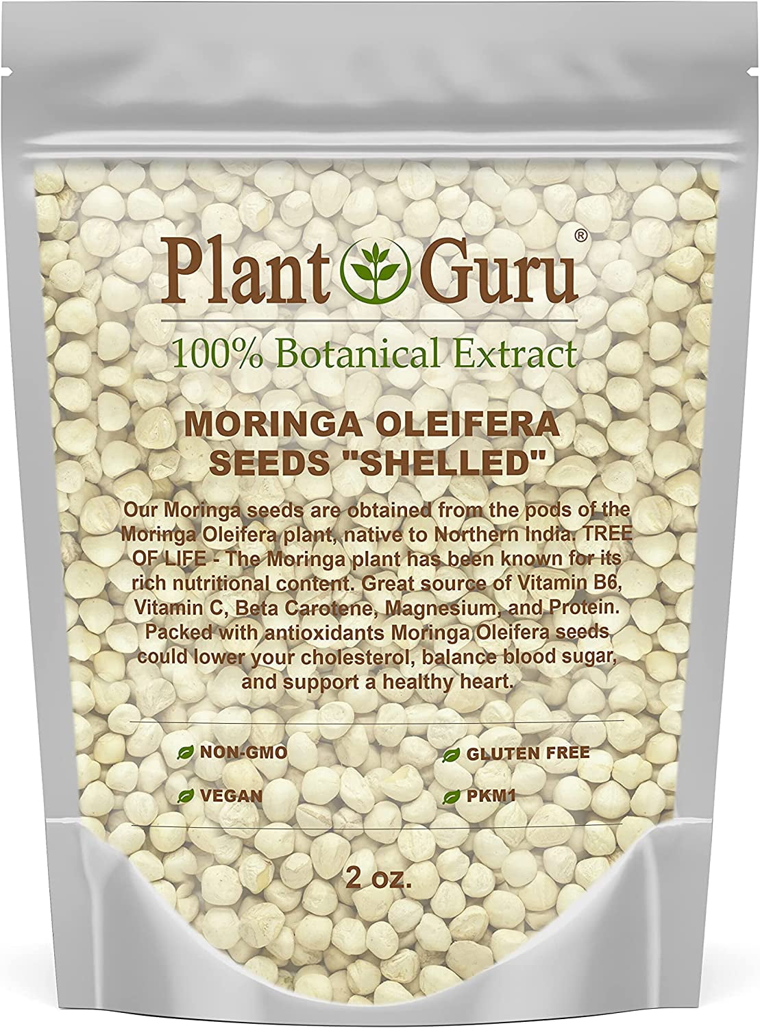 Moringa Organic Seeds Kernel 2 oz, Clean PKM1 Edible, High Nutritional ...