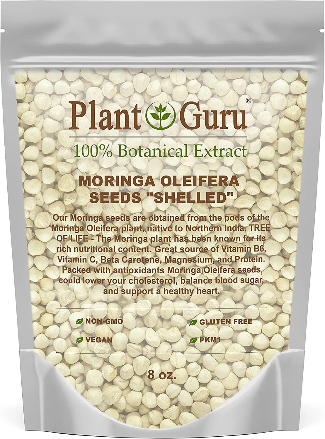 Plant Guru Moringa Seeds Kernels, PKM1 Variety, Shelled, Edible ...