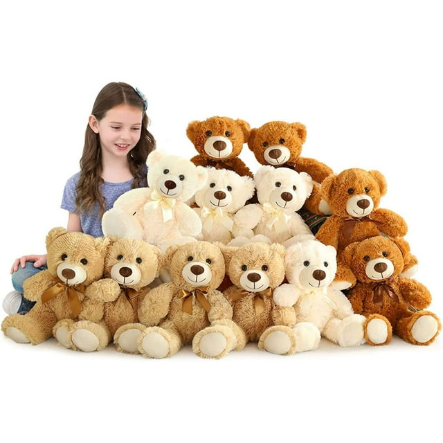 MorisMos 12 Packs Teddy Bears 14'' Bulk Stuffed Animals Plush Bear ...