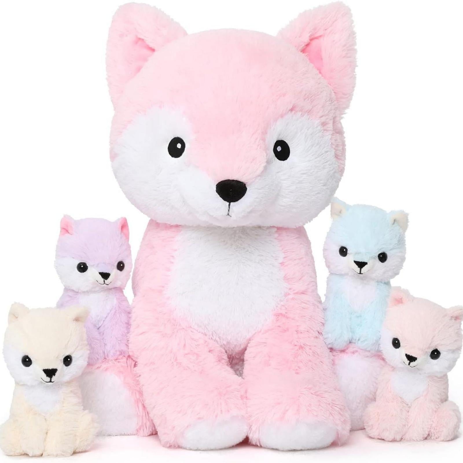 MorisMos 20'' Fox Stuffed Animals Fox Plush Toy Stuffed Mommy Fox with ...