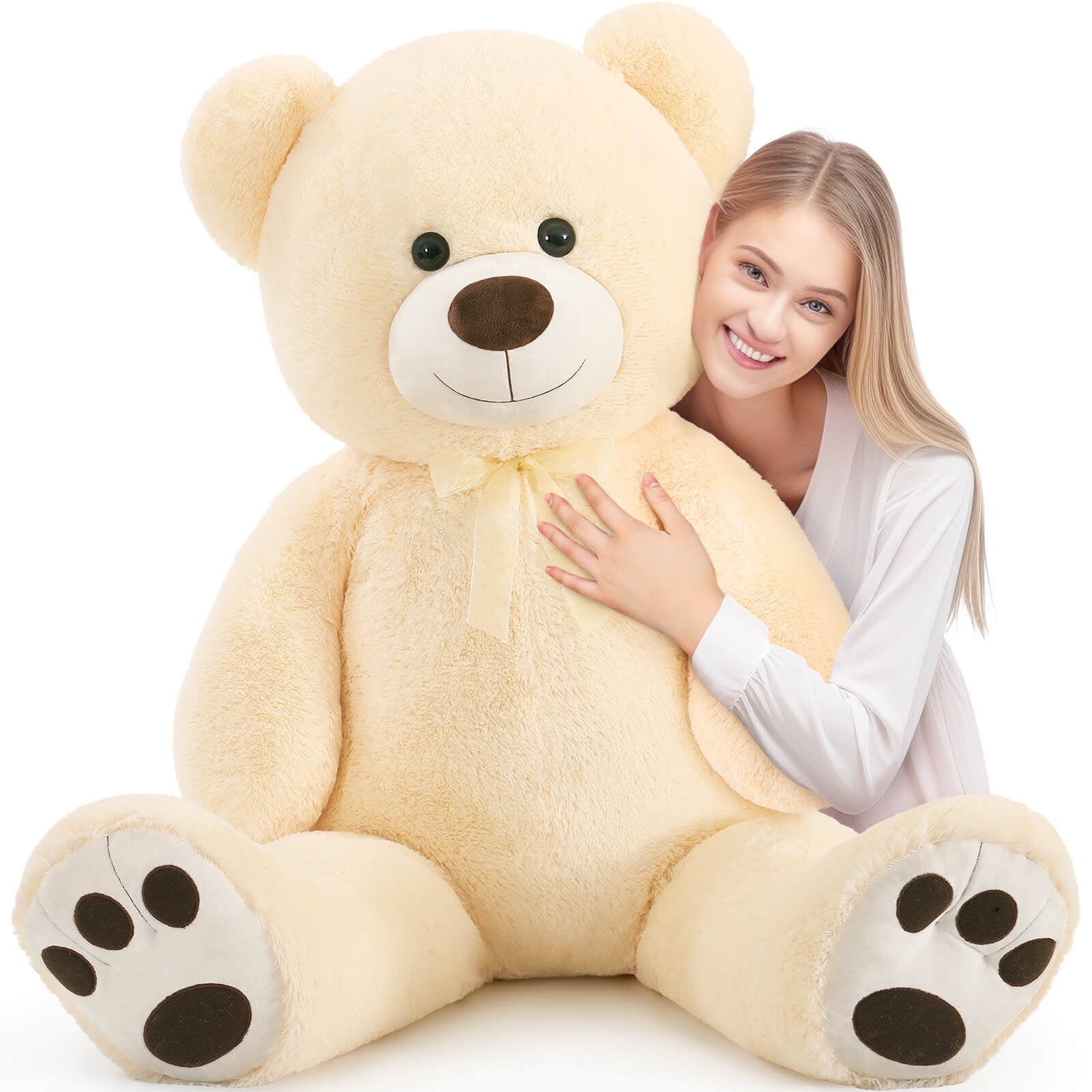 MorisMos 4.3ft Giant Teddy Bear Jumbo Stuffed Animal Big Bear Plush Toy - Walmart.com