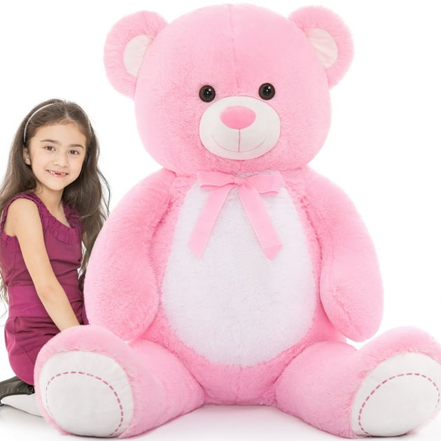 MorisMos 4.3ft Giant Teddy Bear, Soft Plush Toy, Perfect Gift for Children's Day, Birthdays ...