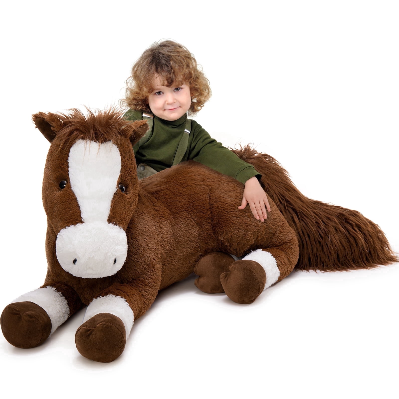 MorisMos 47'' Giant Horse Stuffed Animal Horse Plush Toy - Walmart.com