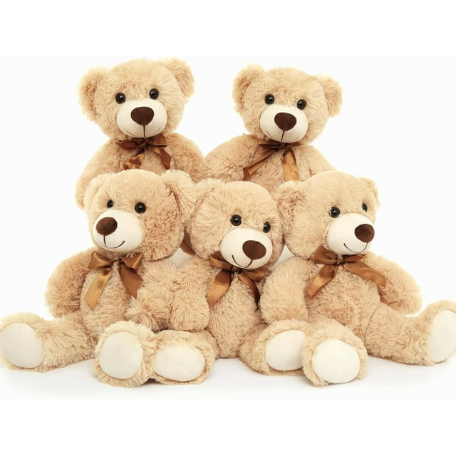 MorisMos 5 Packs Teddy Bears 14'' Bulk Stuffed Animals Plush Bear ...