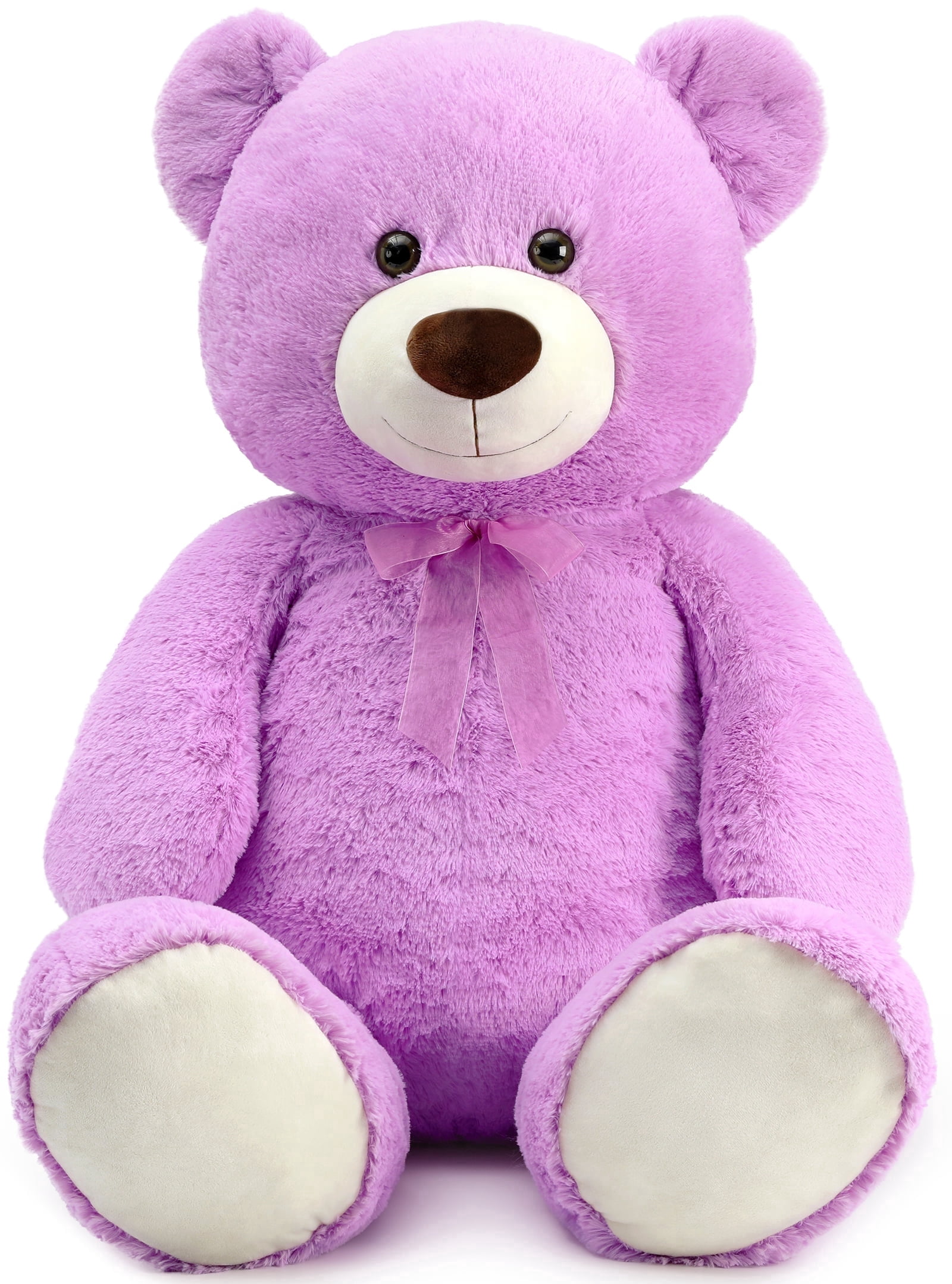 MorisMos 51.2" Purple Teddy Bear, Gaint Bear Stuffed Animal Plush Toy ...