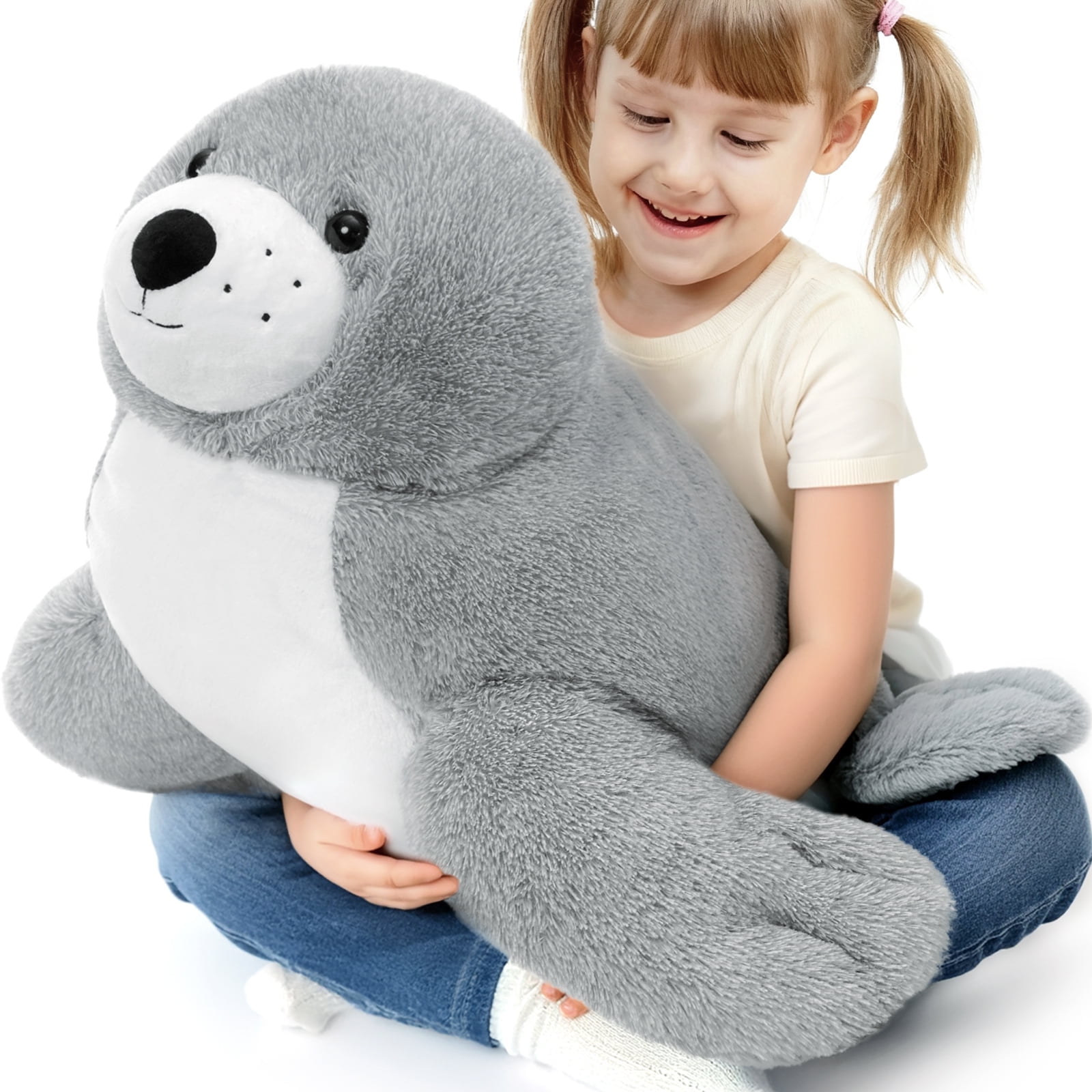 MorisMos 31.5'' Giant Seal Stuffed Animal Seal Plush Toys - Walmart.com