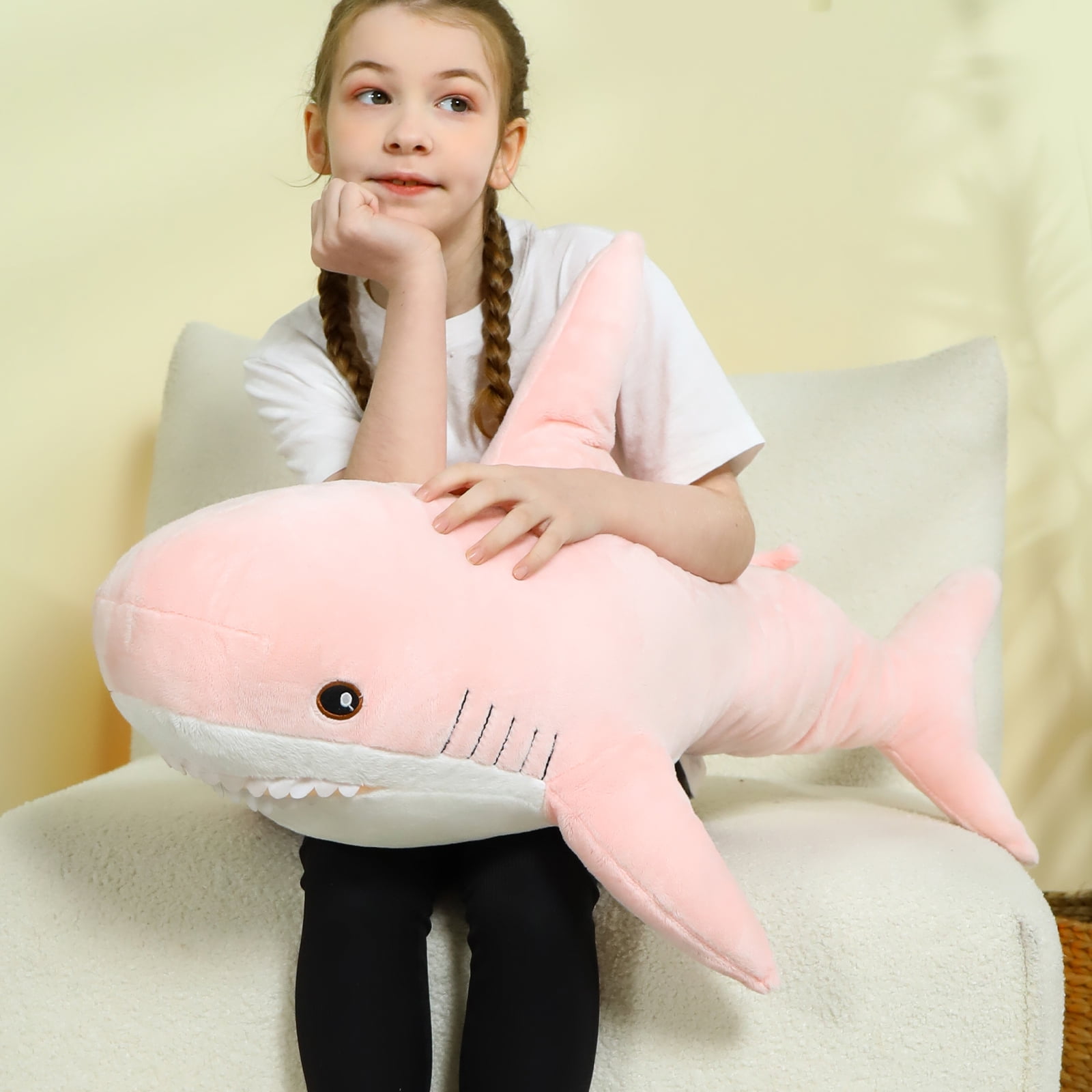 MorisMos Giant Shark Stuffed Animal 32" Soft Shark Plush Pillow ...