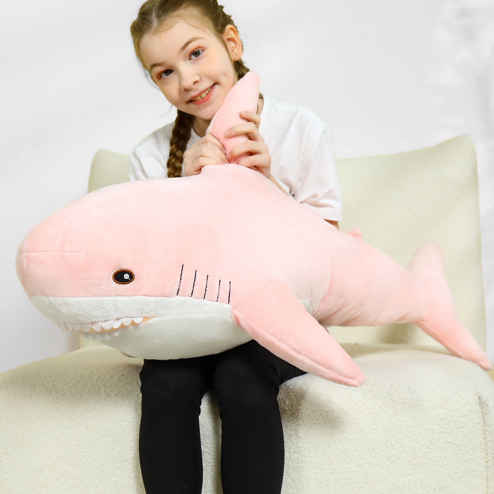 MorisMos Giant Shark Stuffed Animal 40" Soft Shark Plush Pillow ...